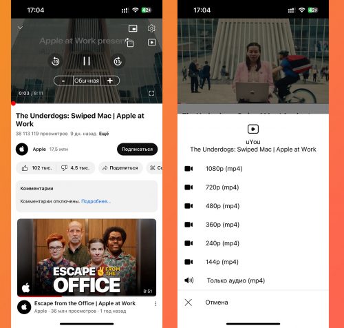 Как скачивать видео бесплатно на iPhone и Mac. С YouTube, RuTube и других сервисов