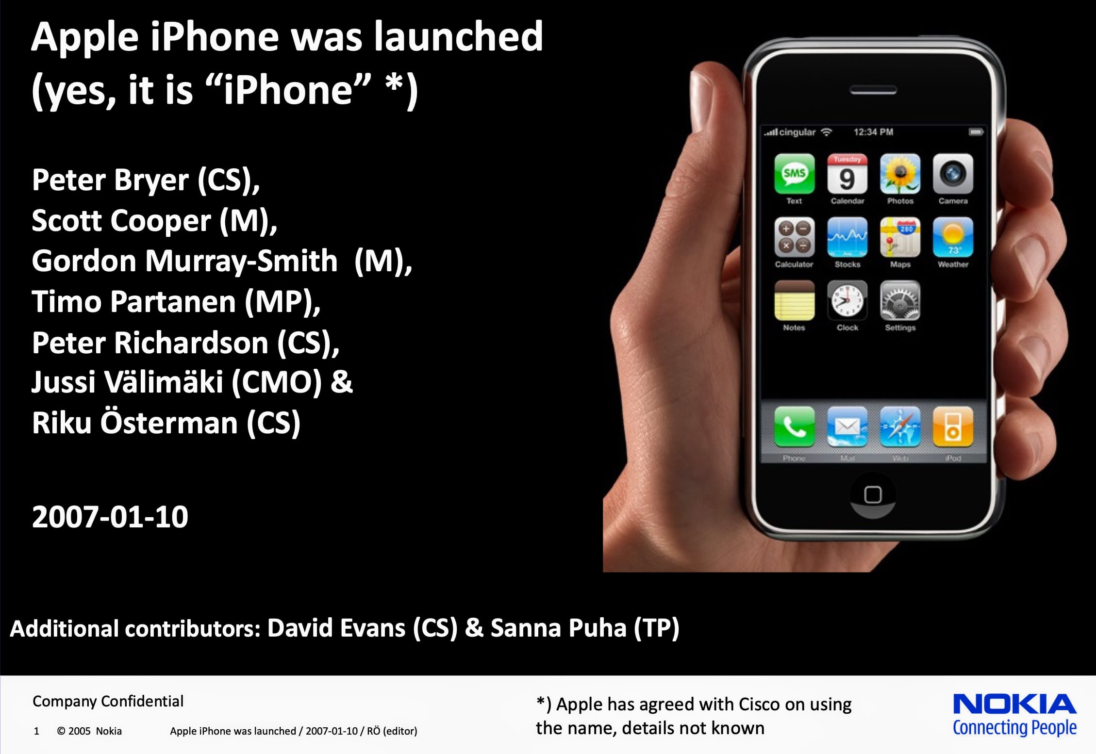 В сеть слили секретную презентацию Nokia про первый iPhone. Её ...
